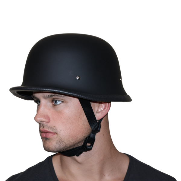 D.O.T. Daytona German Helmet (Gloss Black & Dull Black) – Law Abiding Biker