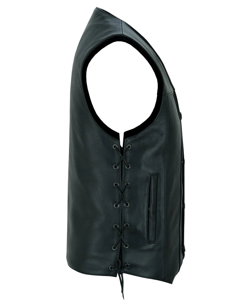 Bullock Men's Motorcycle Leather Vest – Law Abiding Biker