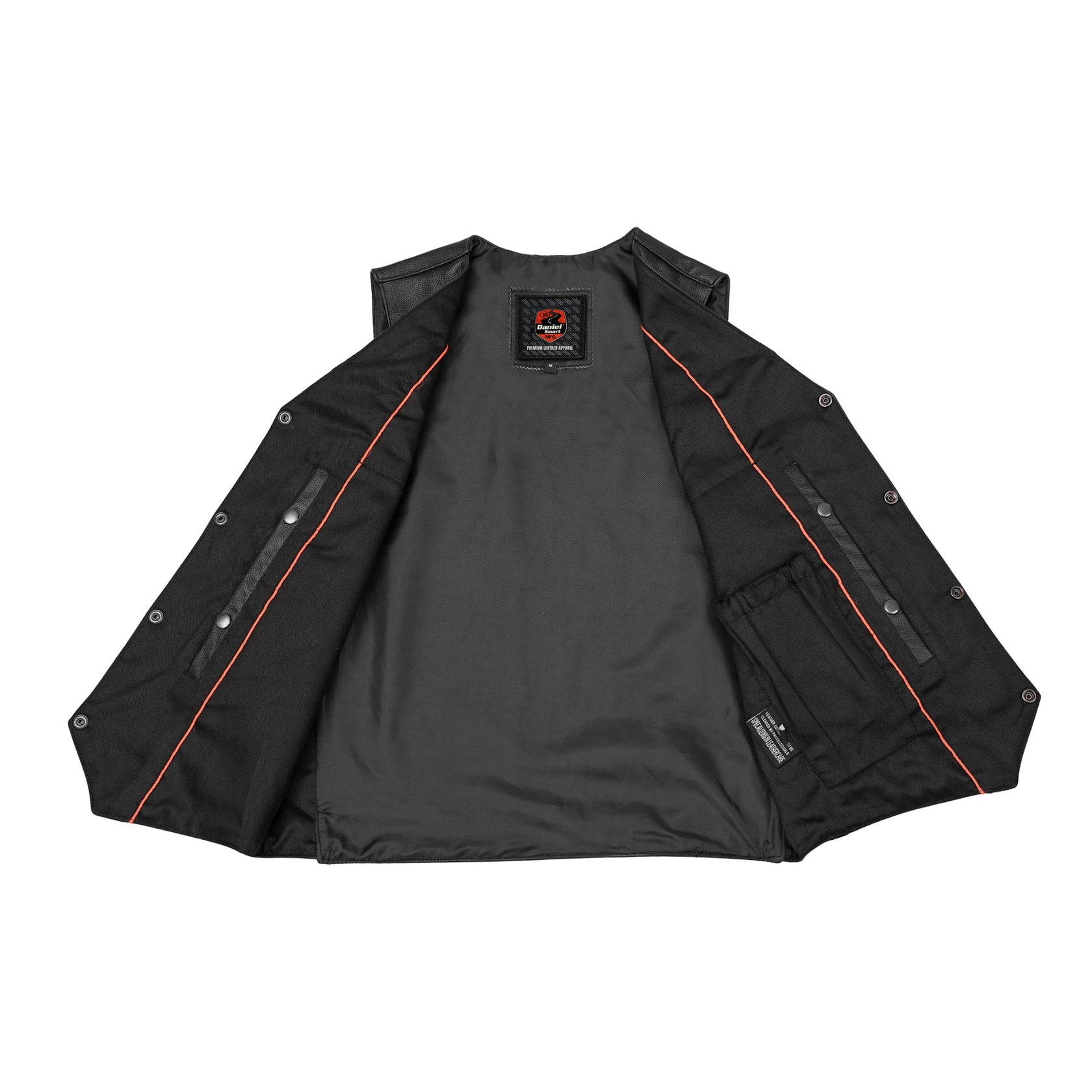 Stashon Men's Motorcycle Leather Vest – Law Abiding Biker
