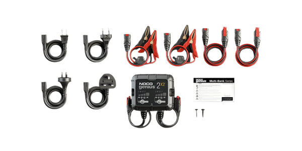 NOCO Genius 2-Bank, 4-Amp Battery Charger, Maintainer, Tender, & Batte ...