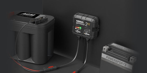 NOCO Genius 2-Bank, 4-Amp Battery Charger, Maintainer, Tender, & Batte ...